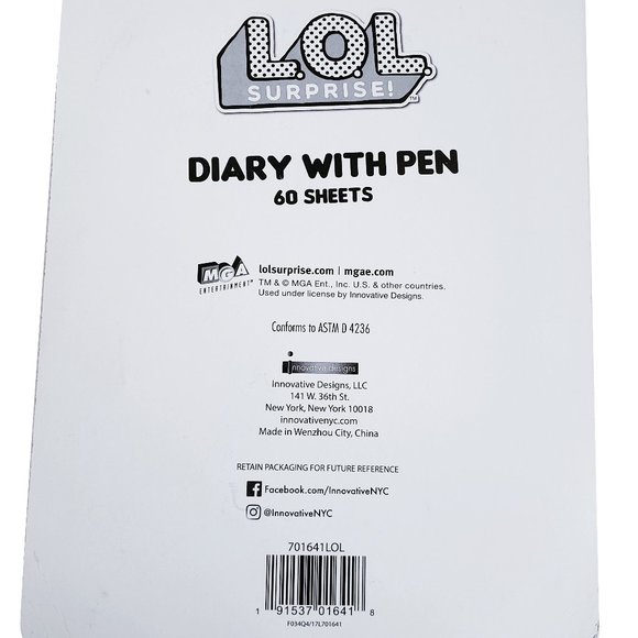 L.O.L. Surprise! | Other | Lol Surprise Diary With Pom Pen Kids Set ...